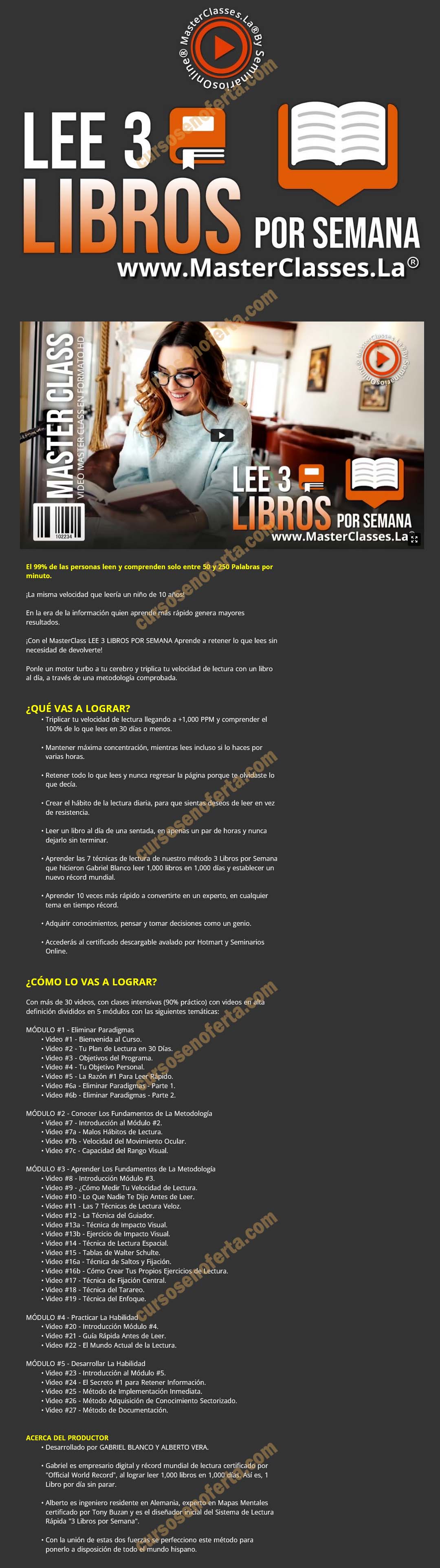 Lee 3 libros por semana - Gabriel Blanco - cursosenoferta.com